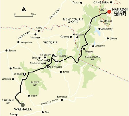Southern Alps Australia Map